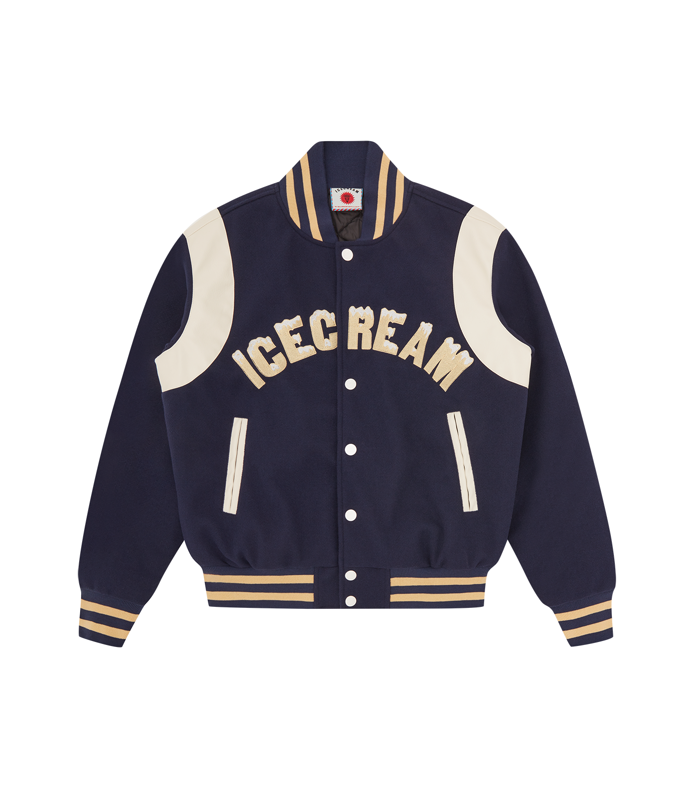 DRIPPY VARSITY JACKET - NAVY – BILLIONAIRE BOYS CLUB HONG KONG